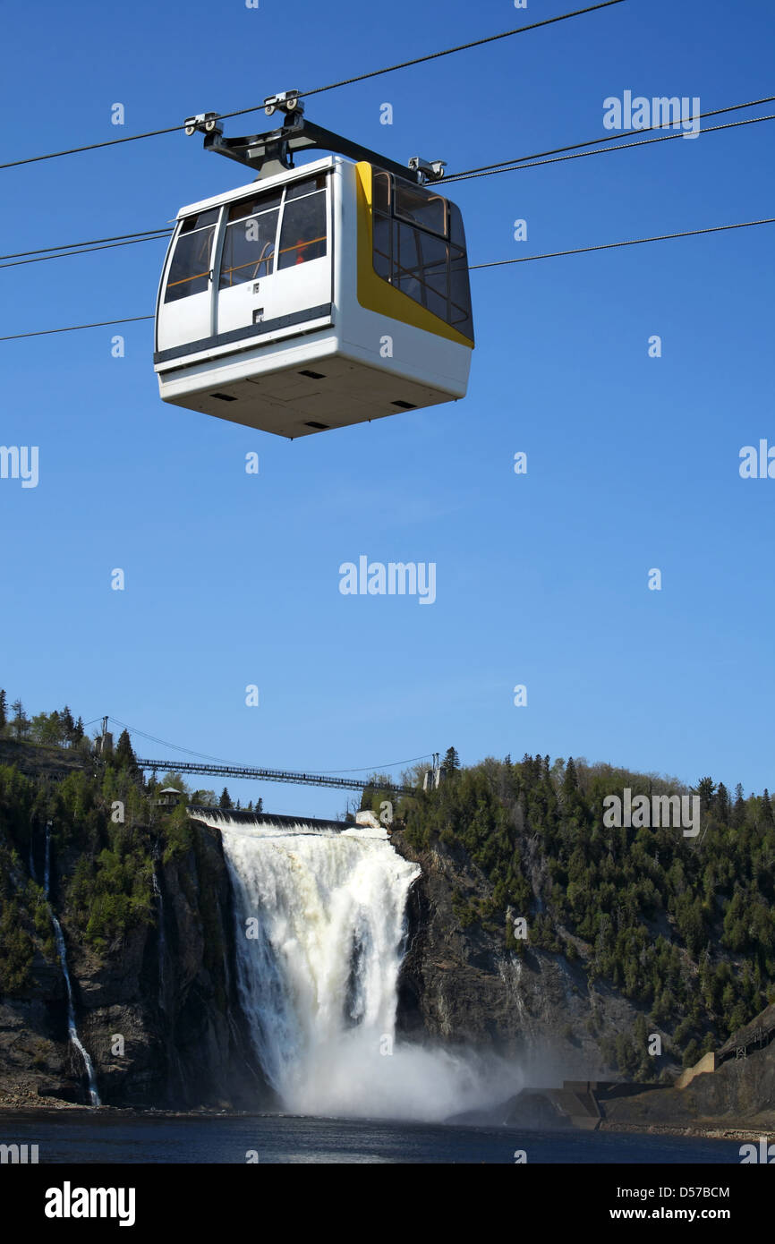 Cable car going up to the waterfall on the mountain Stock Photo - Alamy
