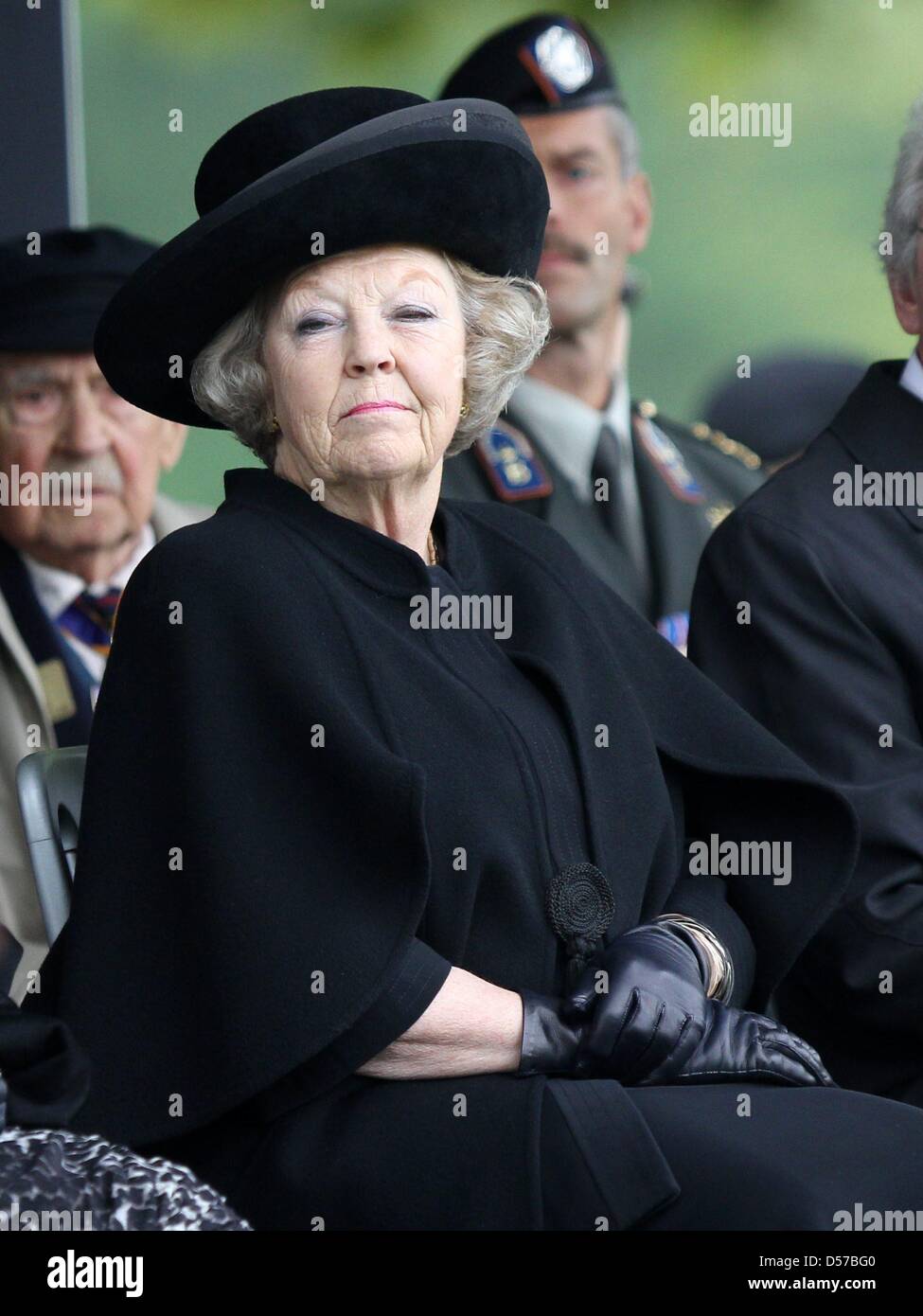 Dutch Queen Beatrix leaving the commemoration service for Canadian ...