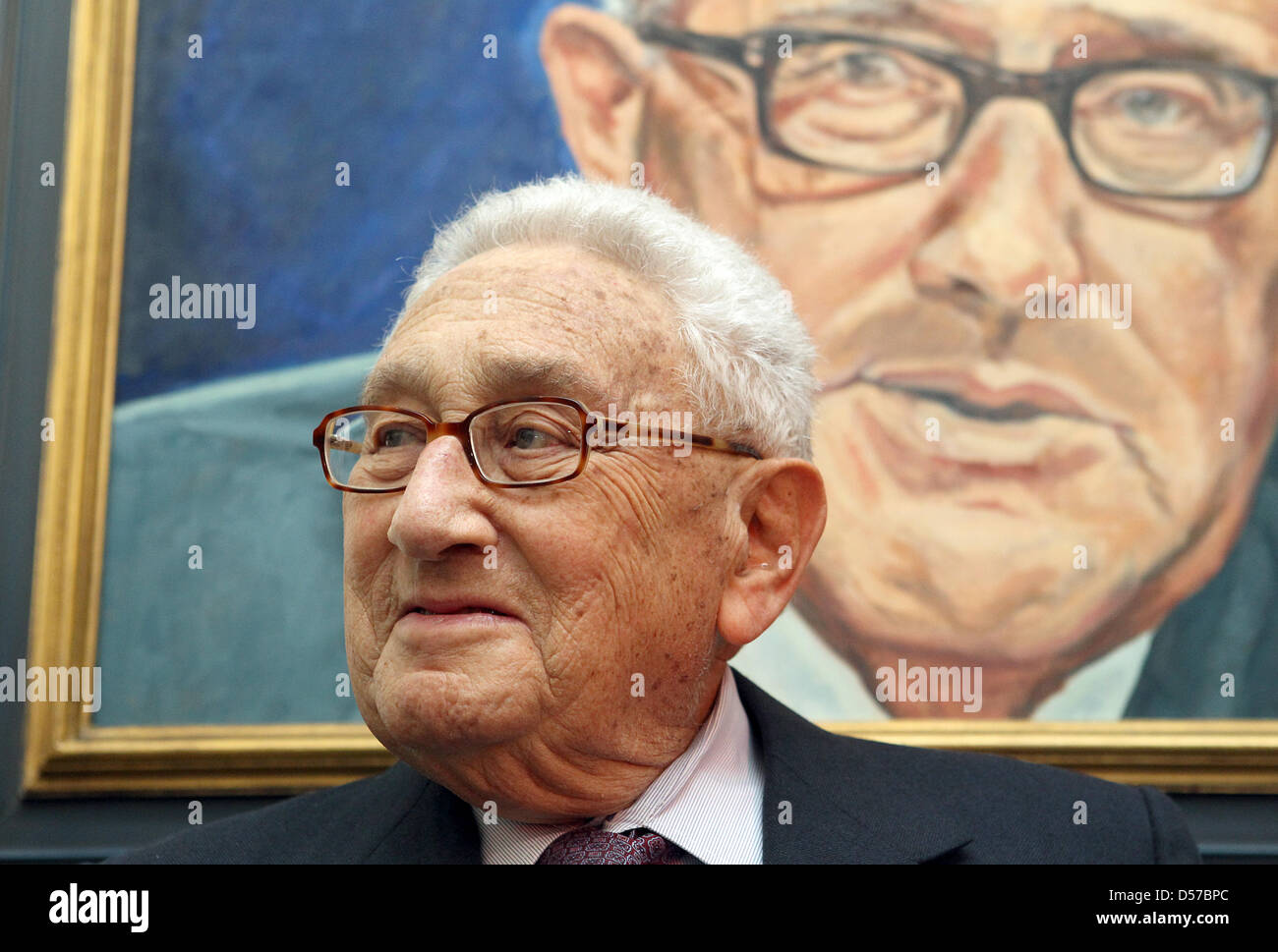 Former US Secretary of State Henry Kissinger pictured in front of his ...