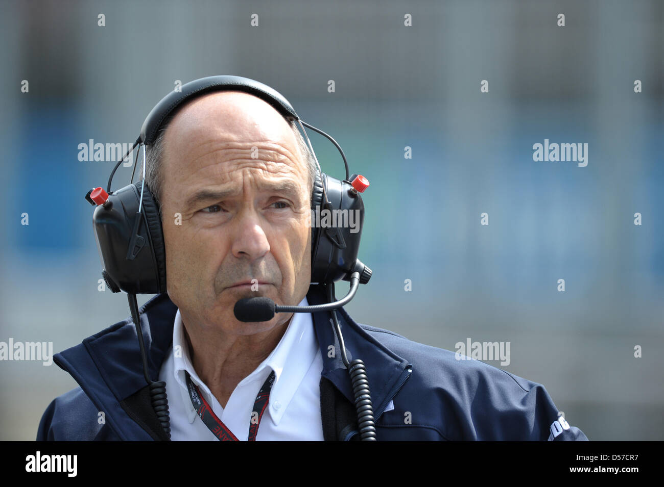 Peter Sauber, team principal and owner of Sauber, stands in the pit ...
