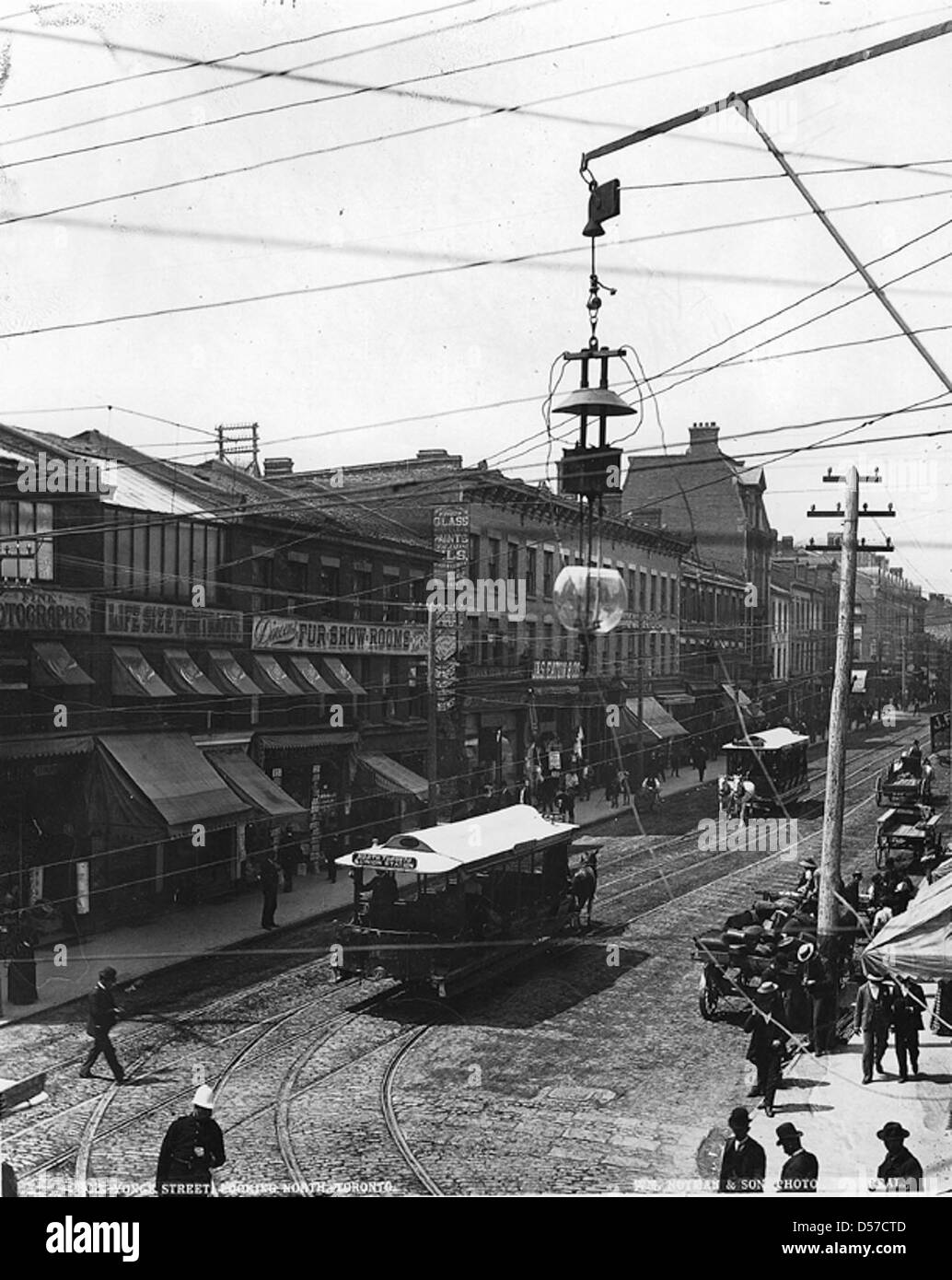 A photograph taken around 1890 of Yonge Street in Toronto, Canada ...
