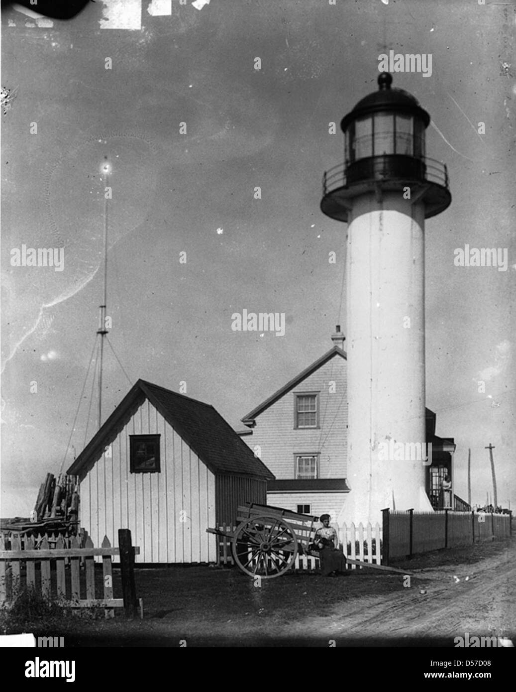Lighthouse at Matane, QC, 1915 Stock Photo - Alamy