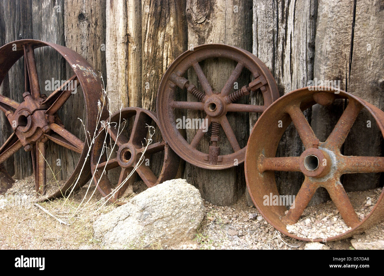 Gold mine wheels in arizona hi-res stock photography and images - Alamy