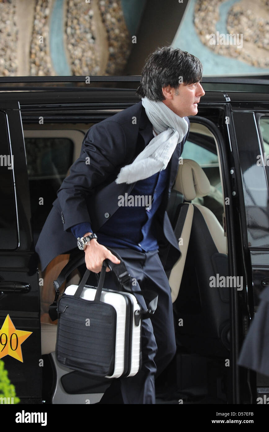 Head coach of the German national soccer team Joachim Loew arrives at ...