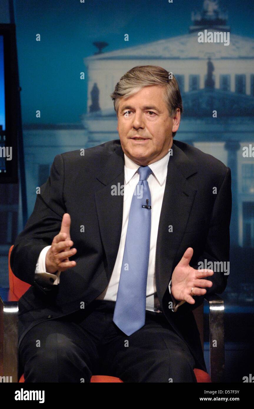 Deutsche Bank CEO Josef Ackermann pictured during taping of TV panel ...