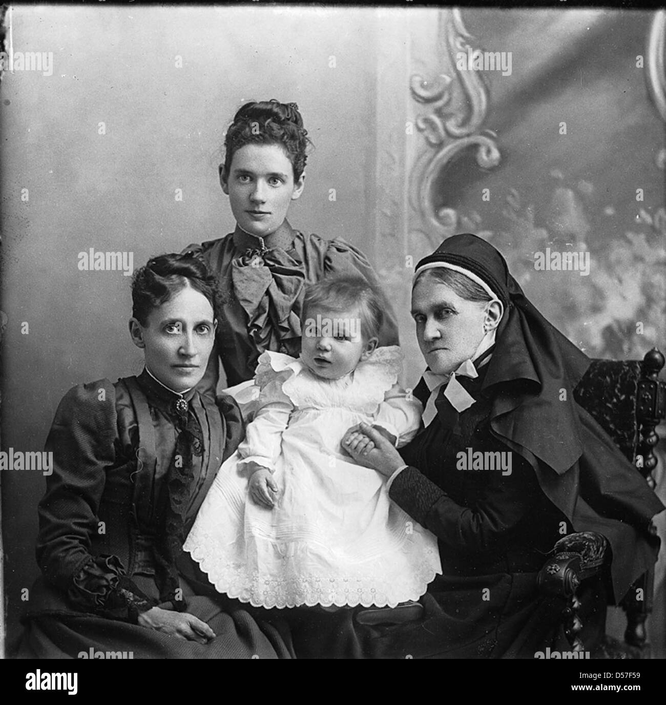 Family group, copied for Henry G. Birks in 1920 Stock Photo - Alamy