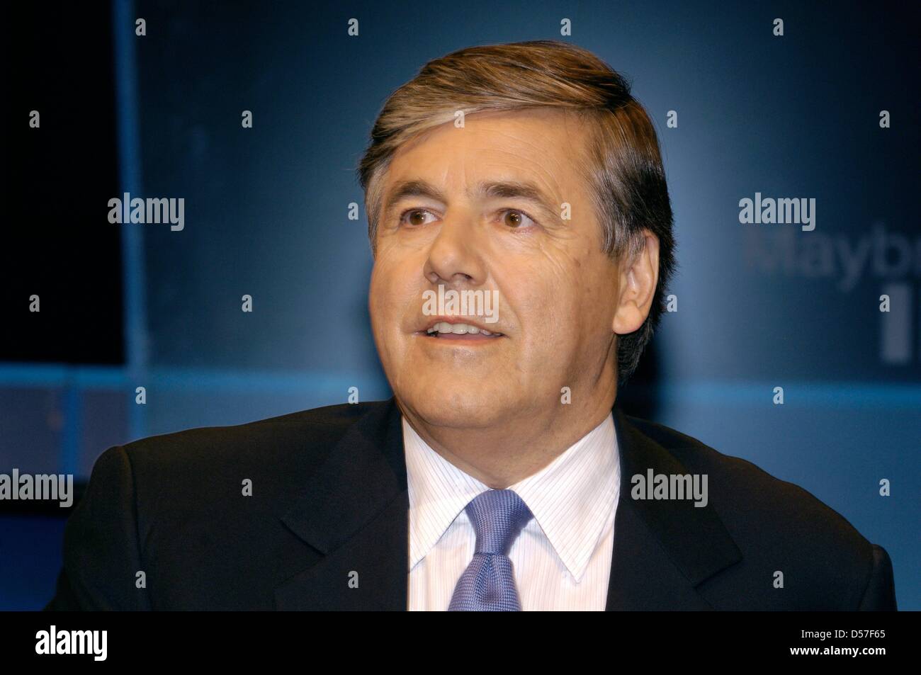 Deutsche Bank CEO Josef Ackermann pictured during taping of TV panel ...