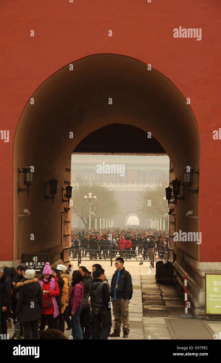 Tourists inside The Forbidden City, Beijing China Stock Photo - Alamy