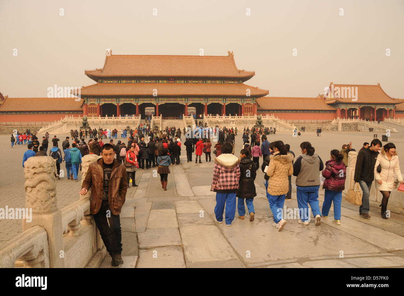 Tourist inside The Forbidden City, Beijing China Stock Photo - Alamy