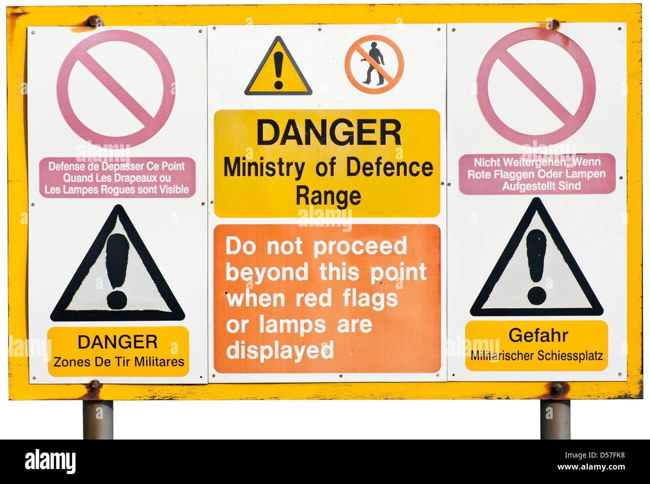 Army military range sign hi-res stock photography and images - Alamy