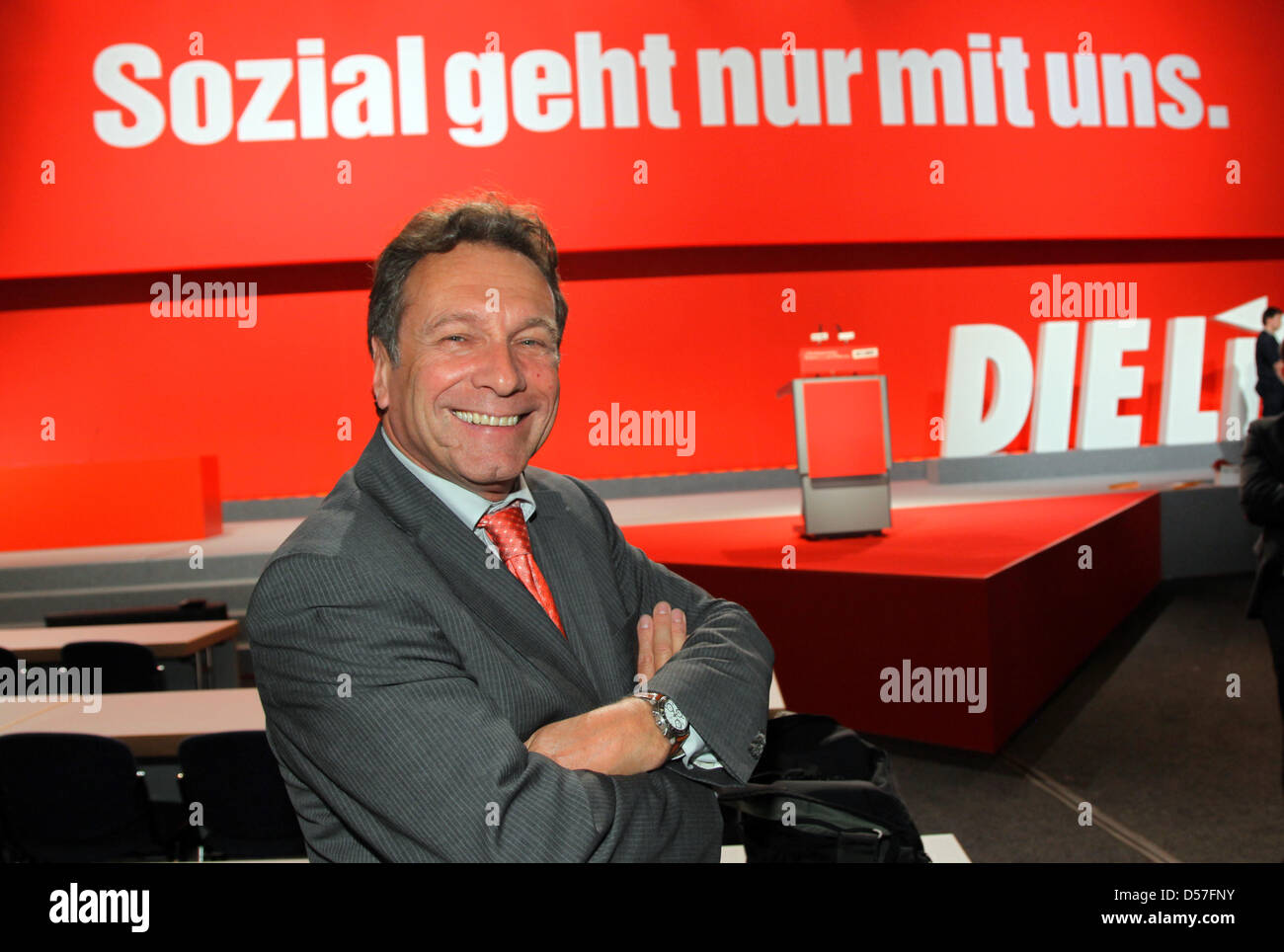 The designated chairman of left wing party 'Die Linke', Klaus Ernst, on ...