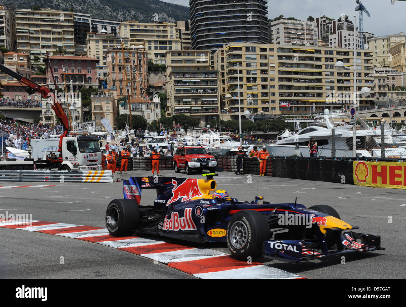 Australian driver Mark Webber of Red Bull Racing comes through Chicane ...