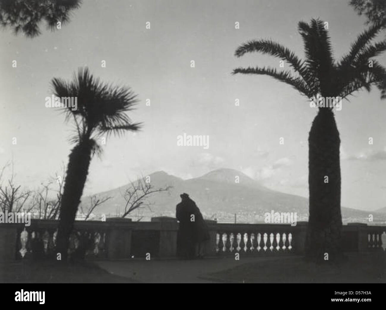 An untitled photograph showing an unidentified couple watching the ...