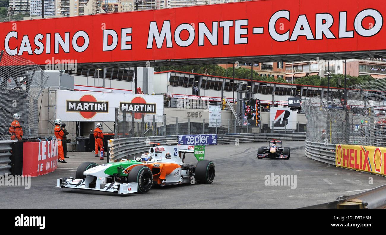 German driver Adrian Sutil of Force India enters La Rascassse during ...