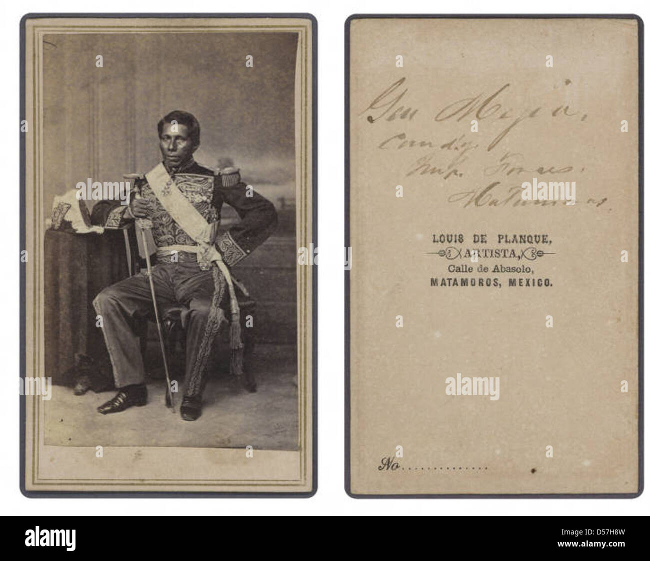 This image portrays General Mejia, a prominent figure in Mexican ...