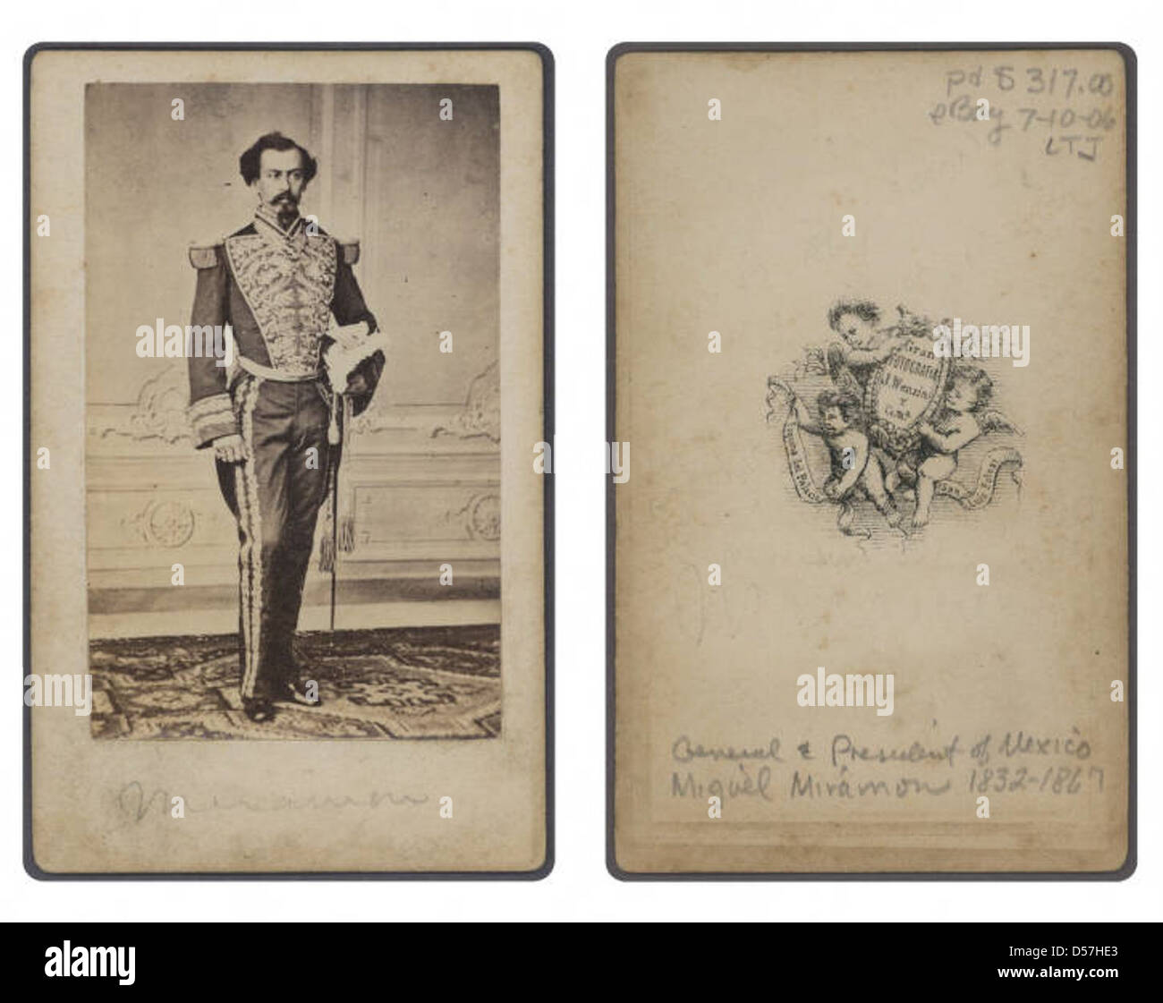 This image shows Miguel Miramon, a Mexican general and president during ...