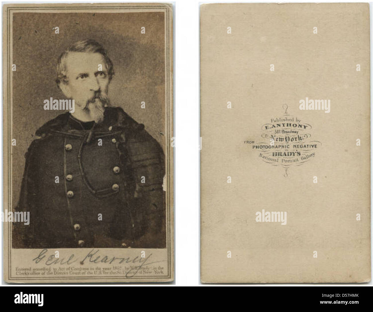 A portrait of General Philip Kearney, a Union Army officer during the ...
