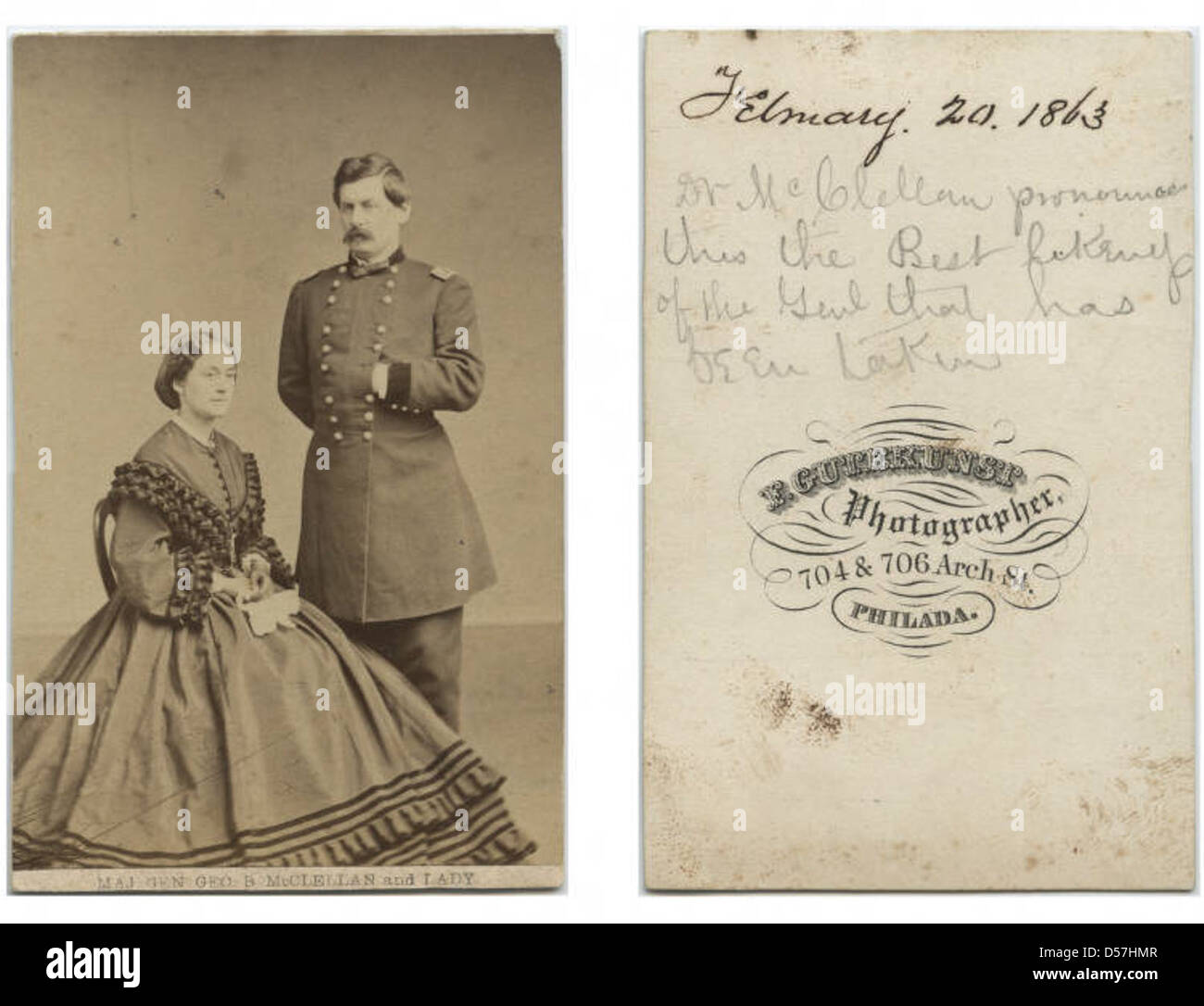 This portrait shows Major General George B. McClellan, a Union general ...