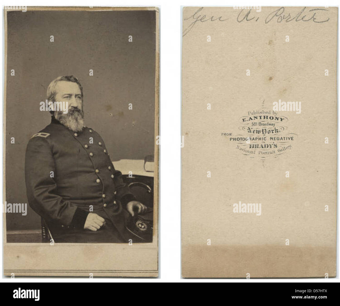 A portrait of General A. Porter, a prominent officer in the Union Army ...