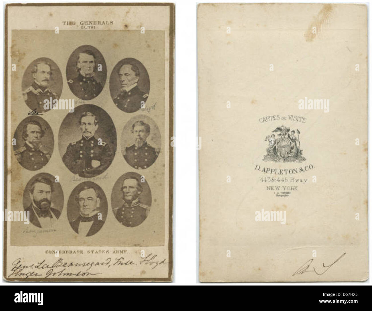 A group portrait of the Confederate Army generals during the American ...