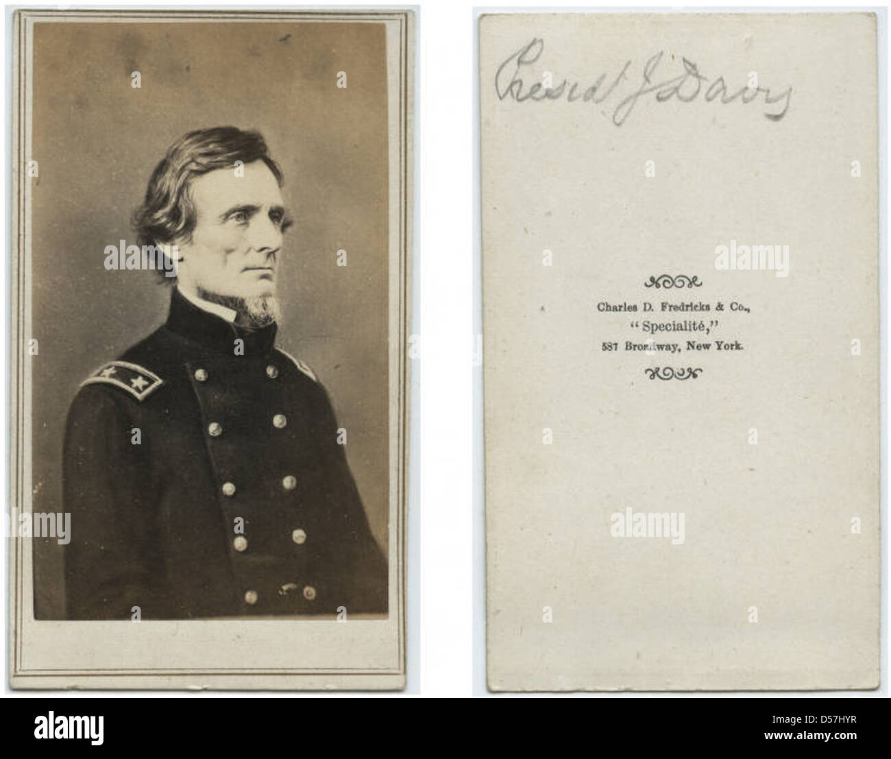 This portrait shows Jefferson Davis, President of the Confederate ...
