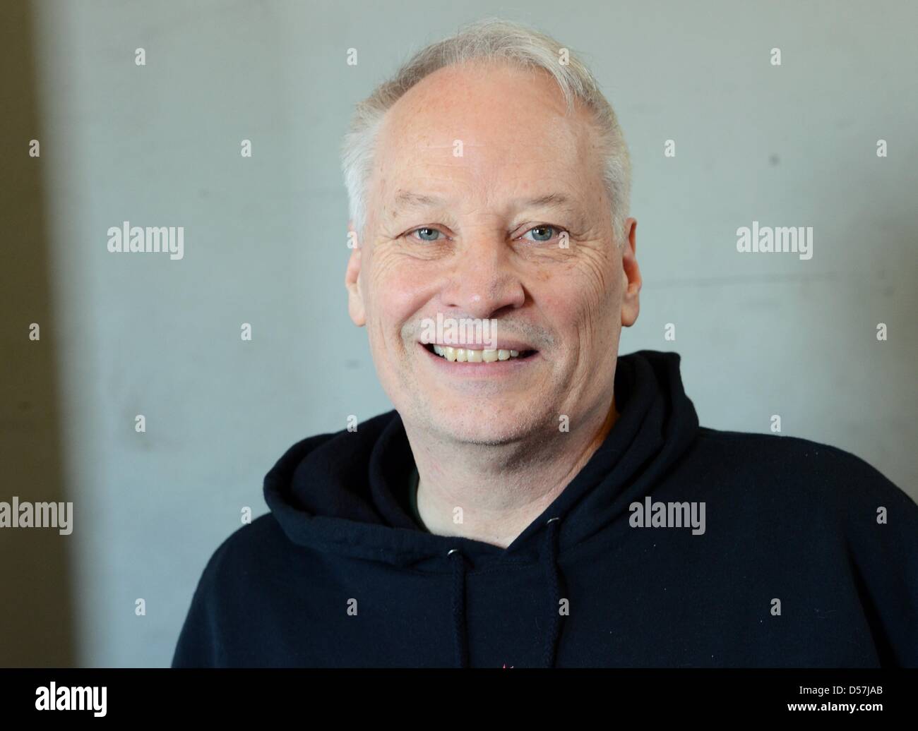 American author Joe R. Lansdale poses at the book fair in Leipzig ...