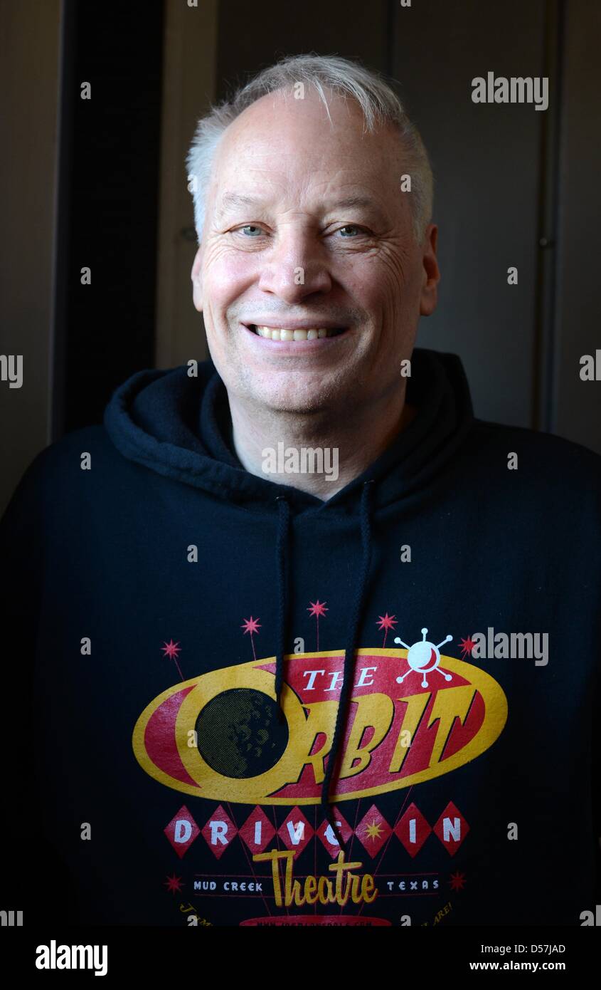 American author Joe R. Lansdale poses at the book fair in Leipzig ...