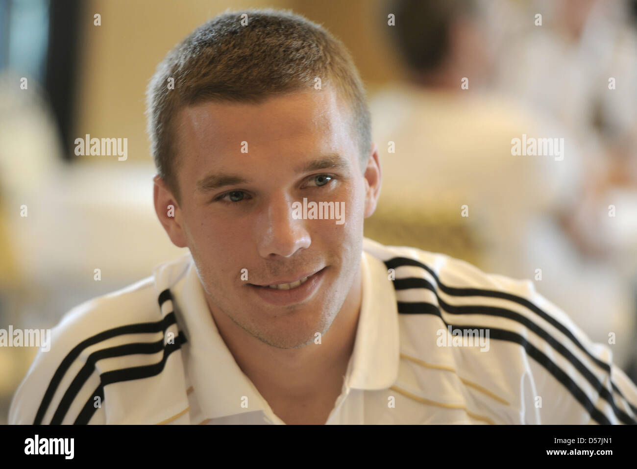 Germany international Lukas Podolski poses for a photo during the ...
