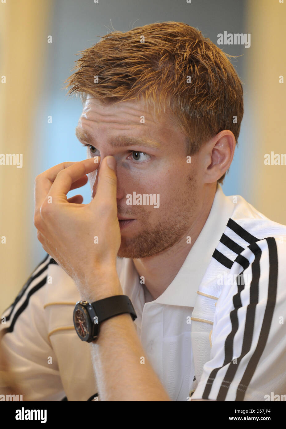 Germany international Per Mertesacker poses for a photo during the ...