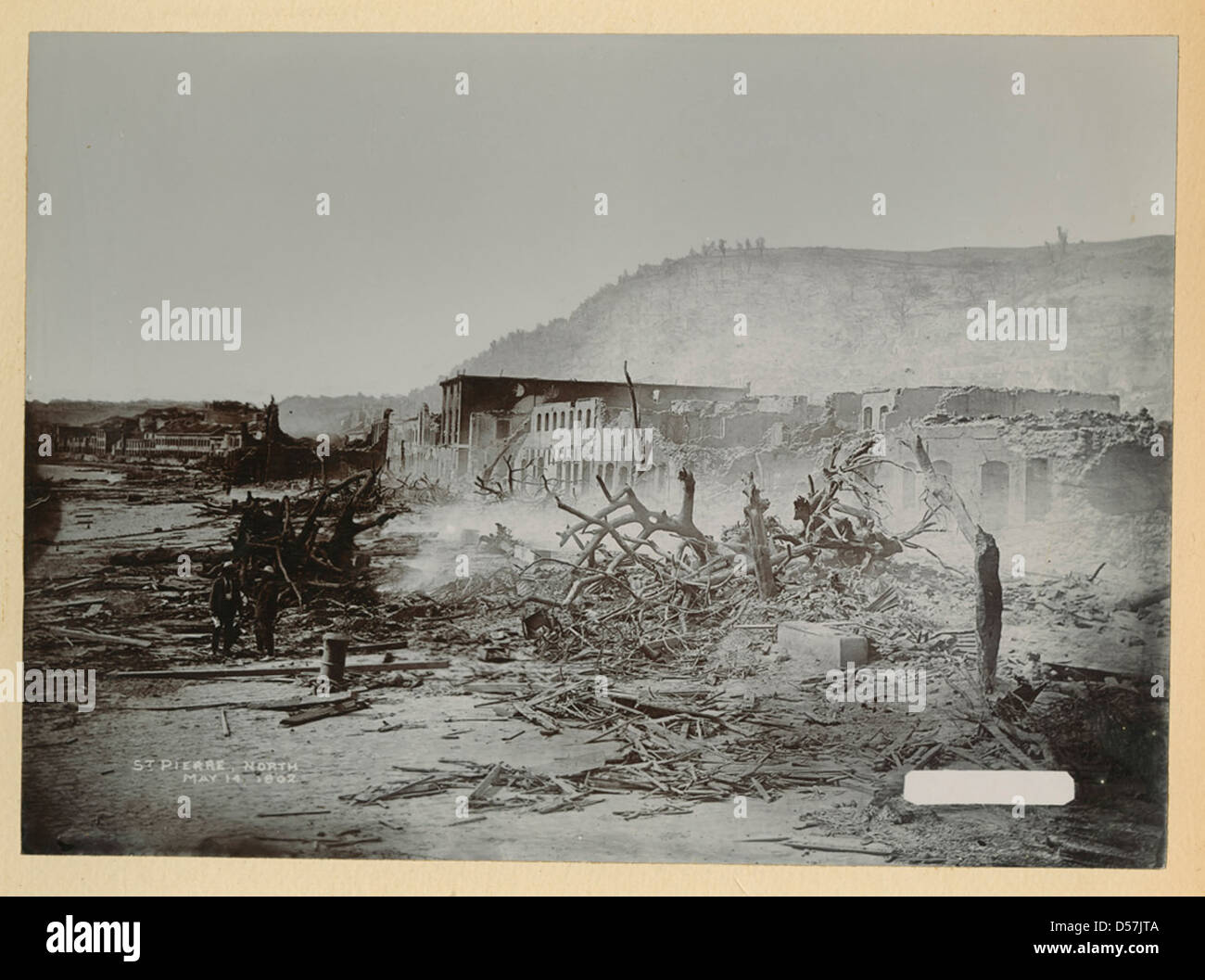 This historic photograph captures the eruption of Mt. Pelee in ...