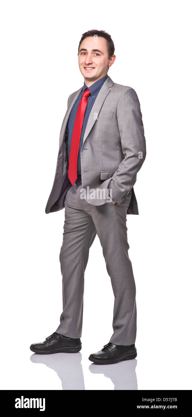 standing man on white background Stock Photo - Alamy