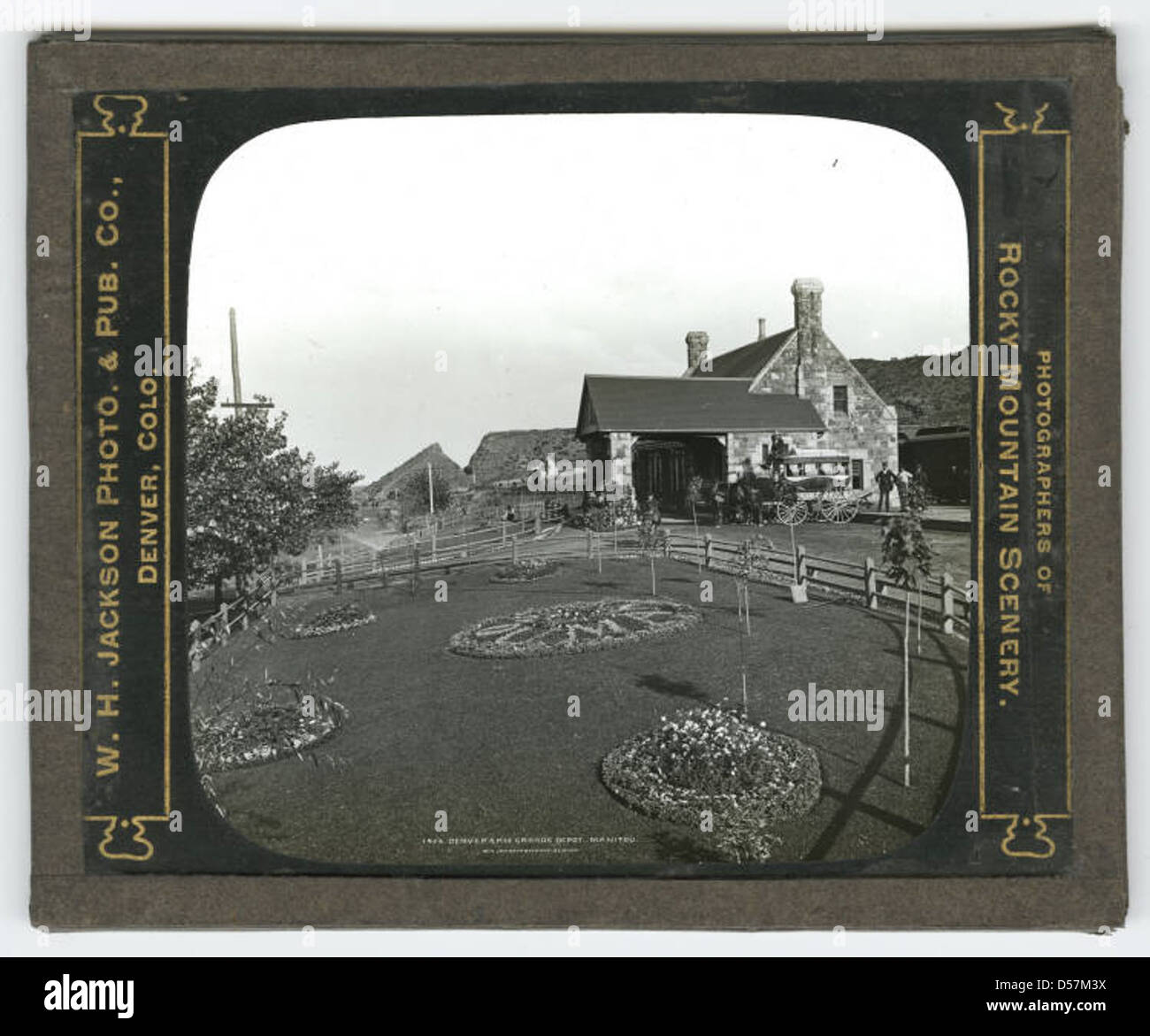 A photograph of the Denver & Rio Grande depot in Manitou, Colorado. The ...