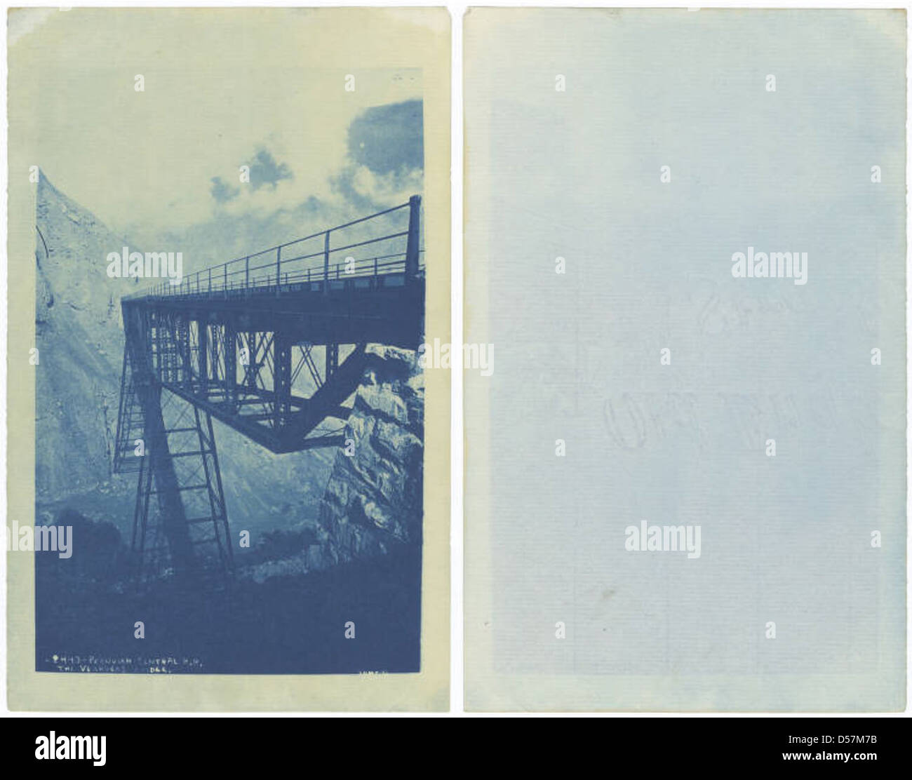 This image shows the Verrugas Bridge on the Peruvian Central Railroad ...