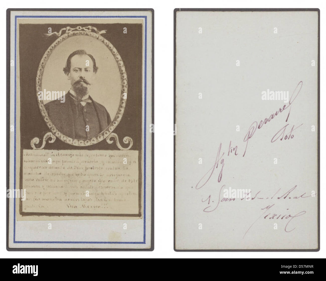 A historical portrait of General Miguel Miramón, a Mexican military ...