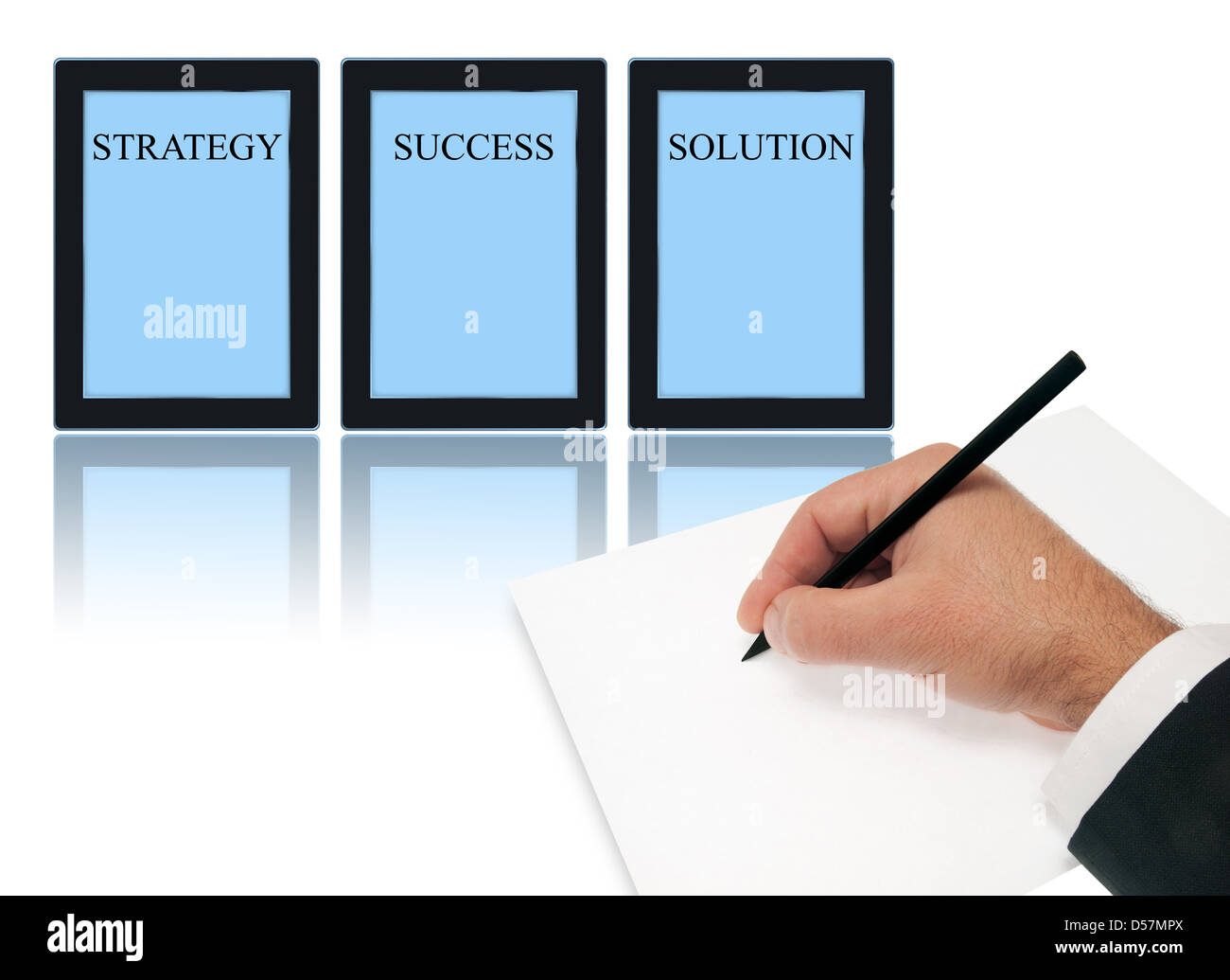project manager isolated on white background Stock Photo - Alamy
