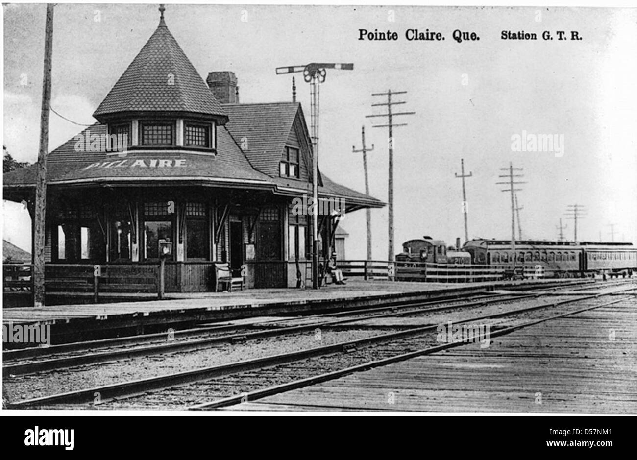 This early 20th-century photograph shows the Grand Trunk Railway ...