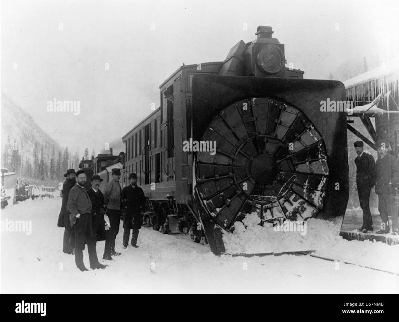A new rotary snow plough from around 1887, pictured in the Rocky ...