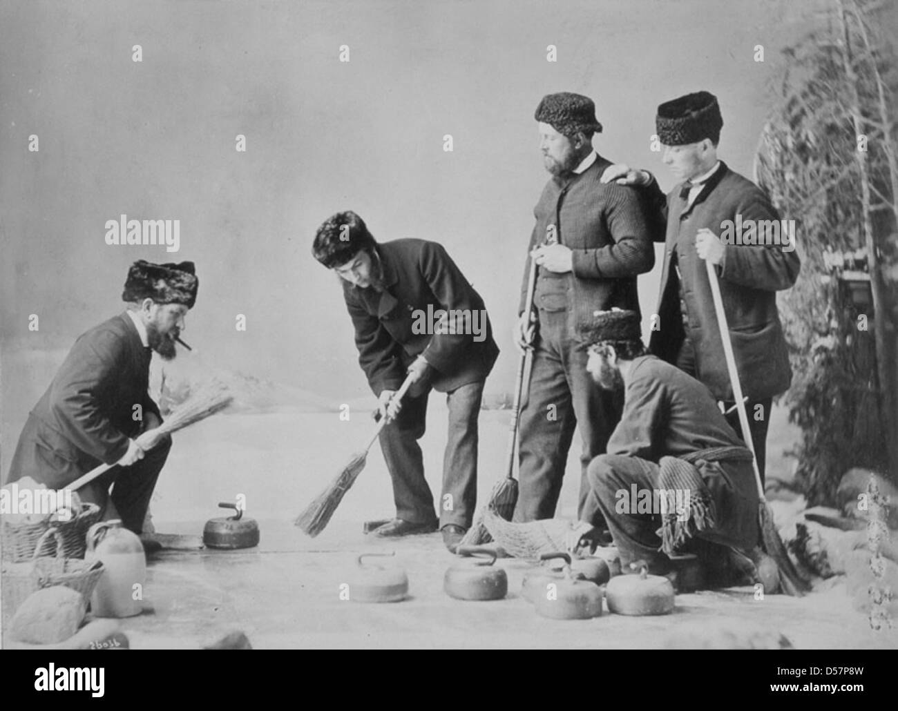 Curling canada historic Black and White Stock Photos & Images - Alamy