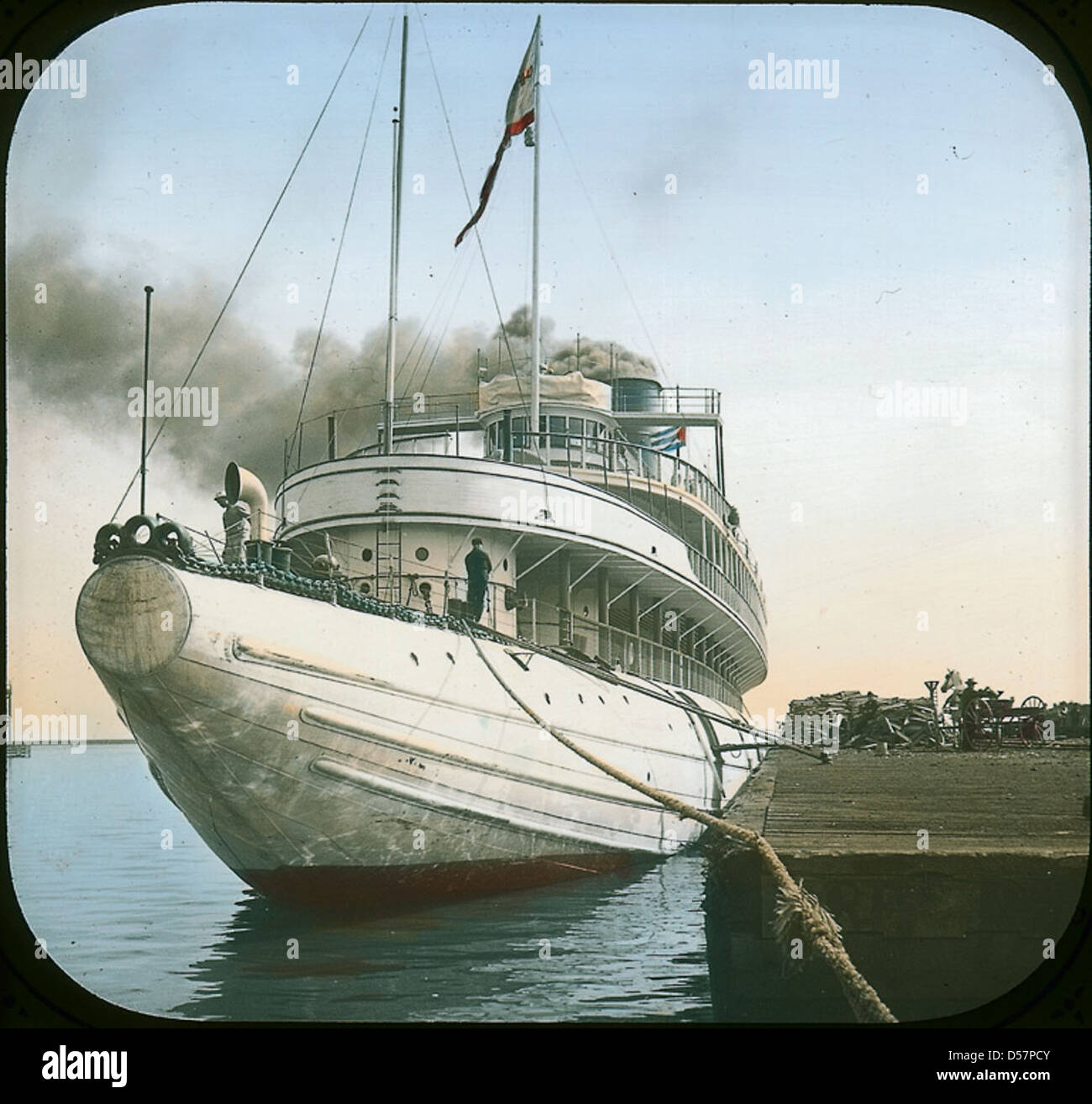 A photograph of the S.S. Christopher Columbus, a whaleback steamship ...