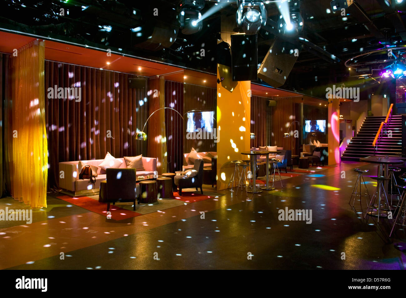 Lounge area inside nightclub Stock Photo - Alamy