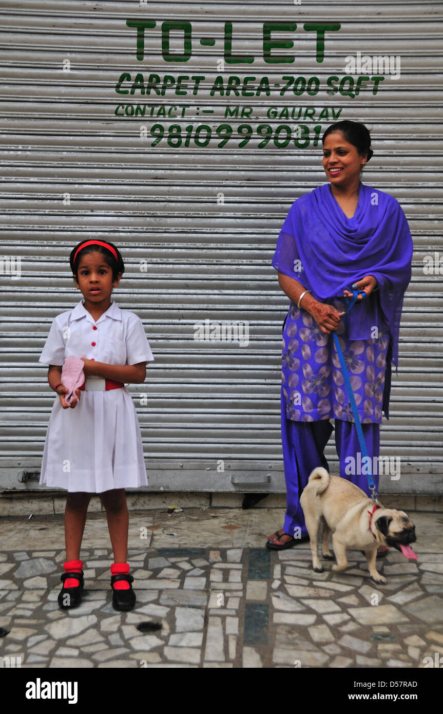 Indian girl dog hi-res stock photography and images - Alamy