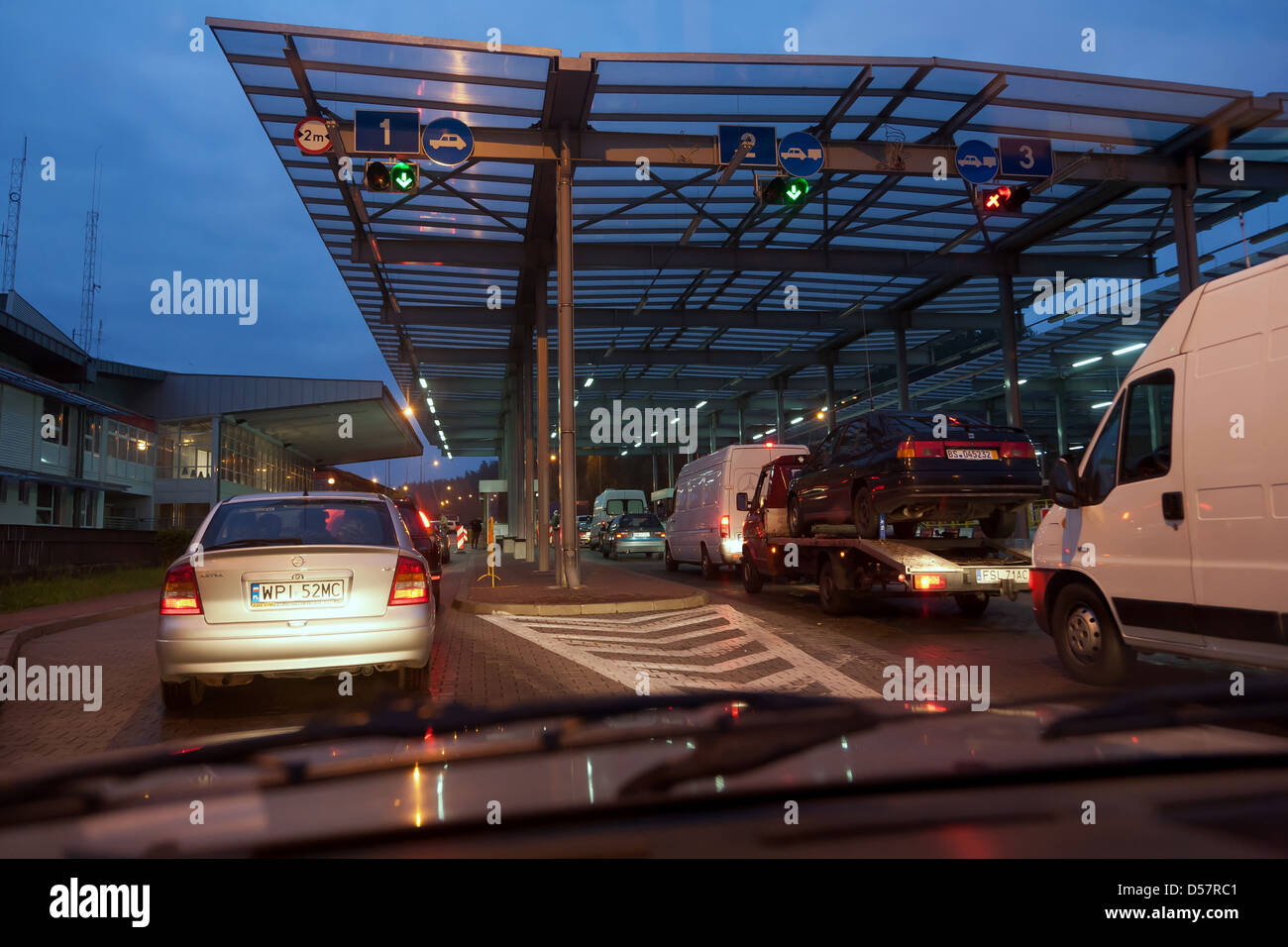 Swiecko, Poland, border terminal at the German-Polish border Stock ...