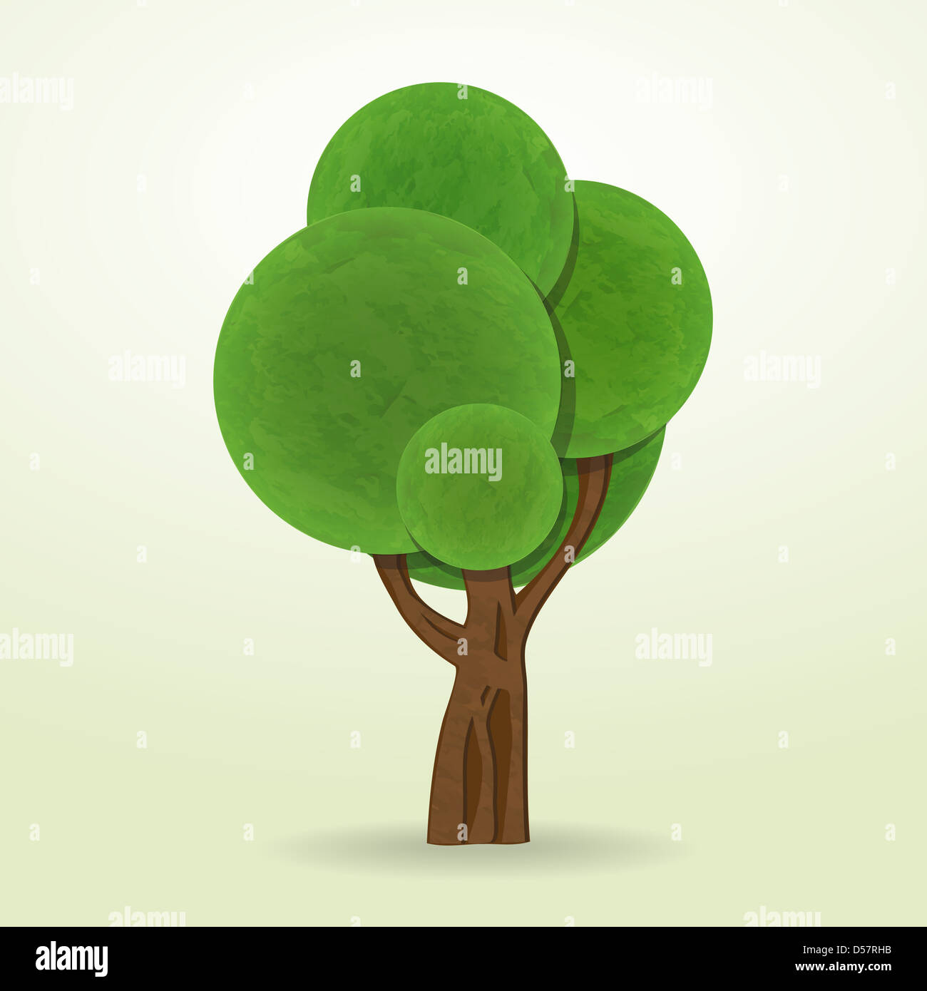 new cartoon style tree icon isolated on white background can use like ...
