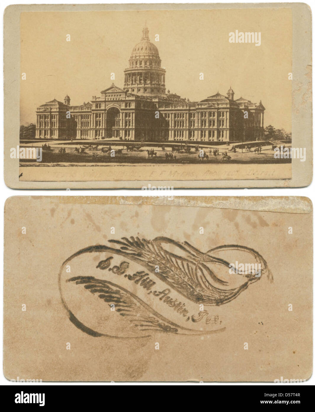 The Texas State Capitol in Austin, Texas, designed by architect E. E ...