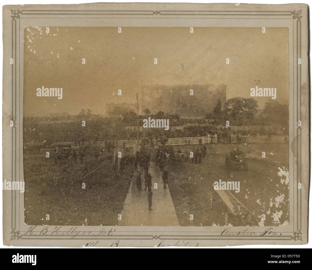 The Texas State Capitol fire of 1881, which destroyed a portion of the ...