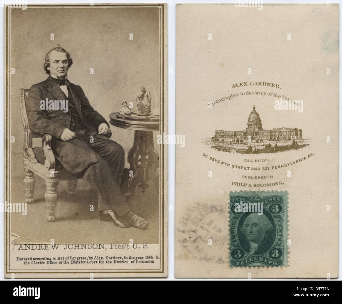 Andrew Johnson, Pres't U.S Stock Photo - Alamy