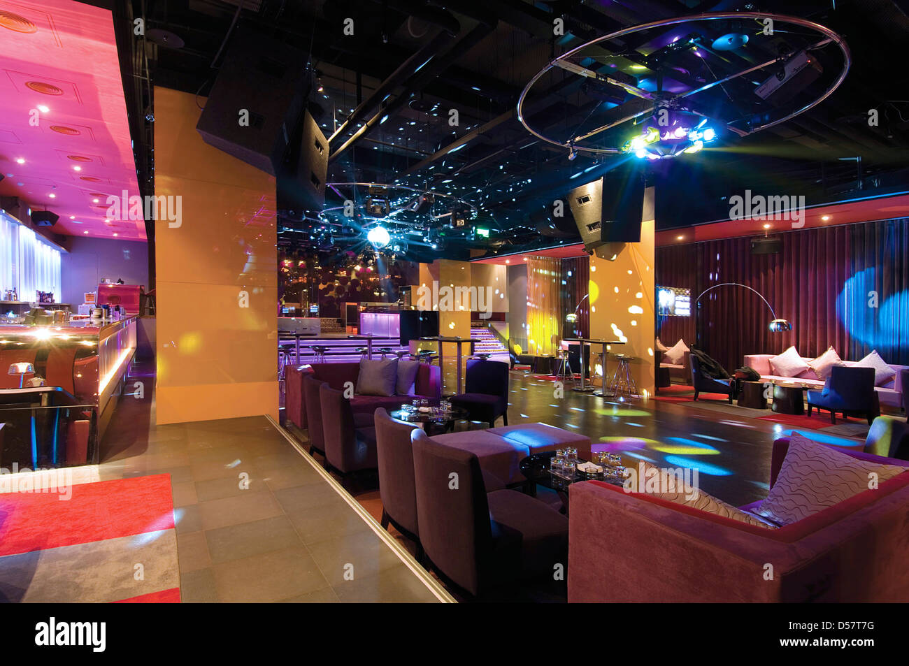 Lounge area inside nightclub Stock Photo - Alamy