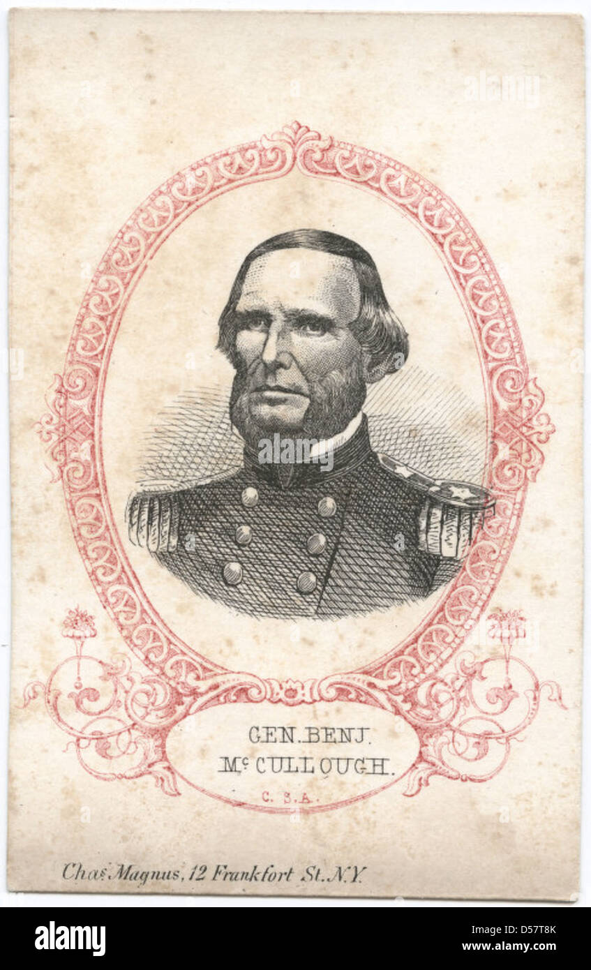 A portrait of General Benj. McCullough, a Confederate officer during ...
