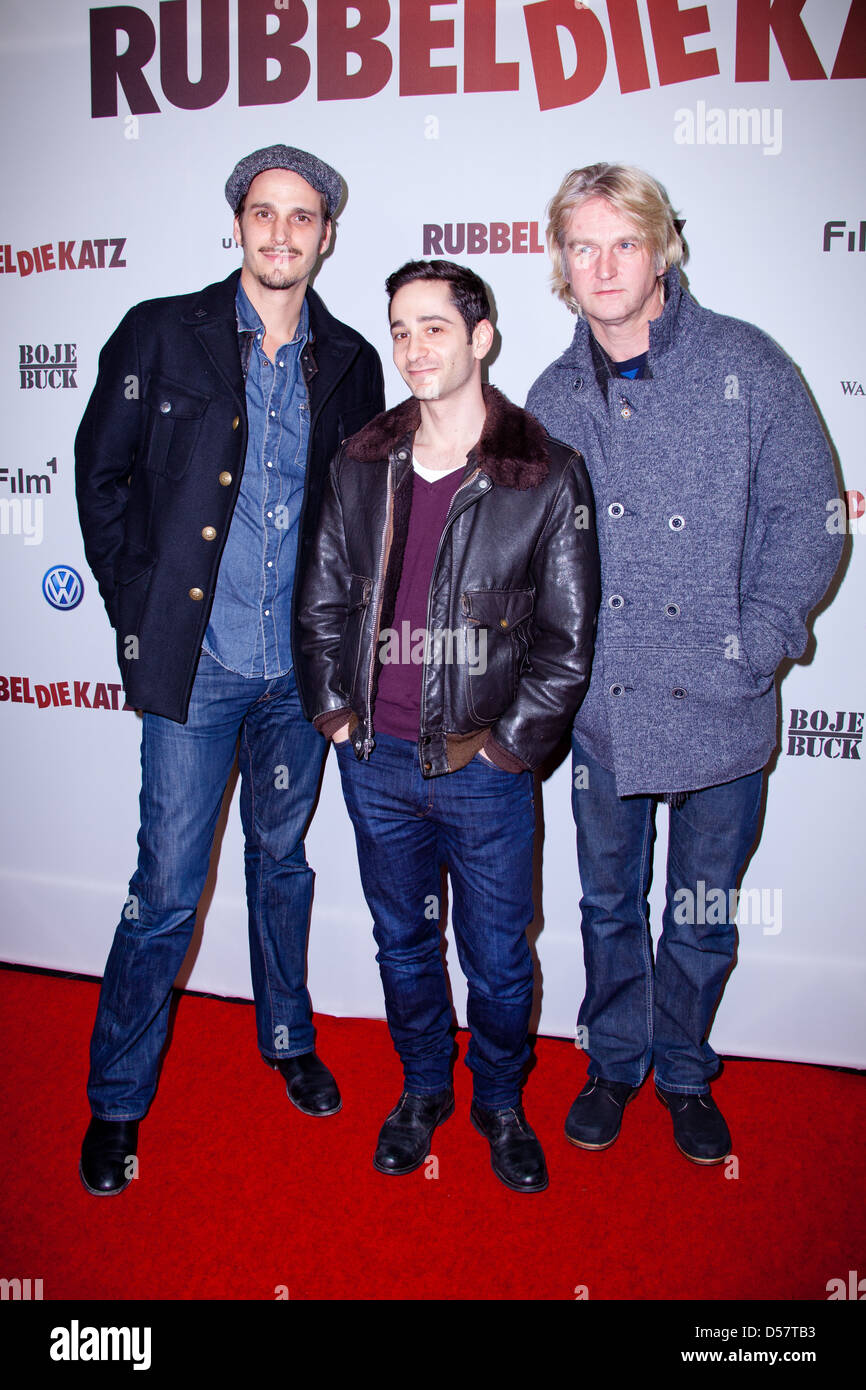 Max, Denis Moschitto and Detlev Buck at the premiere of "Rubbeldiekatz ...