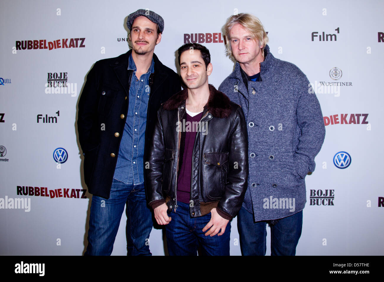 Max, Denis Moschitto and Detlev Buck at the premiere of "Rubbeldiekatz ...